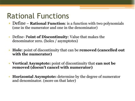 PPT UNIT 4 Rational Functions PowerPoint Presentation Free Download ID 5762407