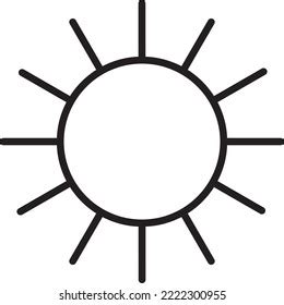 Simple Sun Icon Symbol Vector Stock Vector Royalty Free 2222300955