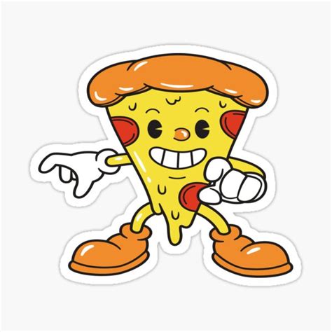 Pizza Love Sticker For Sale By Cafewings Redbubble