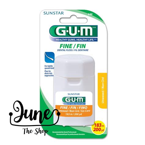 540 Gum Fine Floss Unwaxed ไหมขัดฟันเส้นเล็กไม่เคลือบขี้ผึ้ง ความยาว