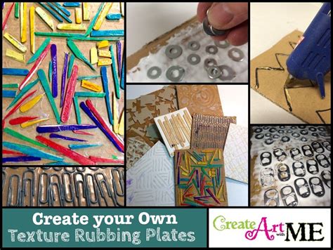 Create Your Own Texture Rubbing Plates Elements Of Art Texture