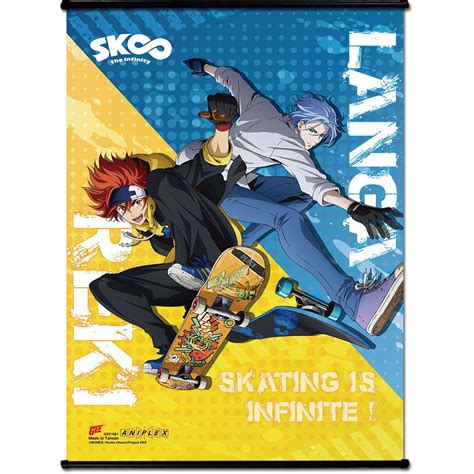 SK8 The Infinity Langa And Reki Skating Is Infinite 25 Inch Wall Scroll
