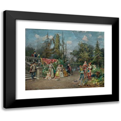 Cesare Auguste Detti 14x12 Black Modern Framed Museum Art Print Titled
