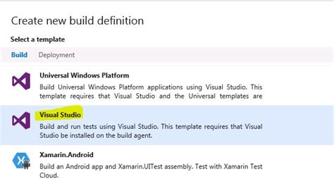 Coded Ui Automation Search Specify Build Steps For Creating New Build Definition In Tfs 2015 To