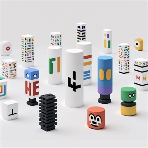 Premium Photo There Are Many Different Colored Blocks That Are