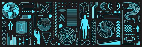 Geometry Elements Set Royalty Free Vector Image