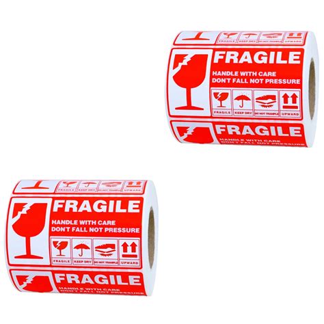 Homemaxs 600 Pcs Paper Fragile Stickers Moving Packing Shipping Warning Stickers