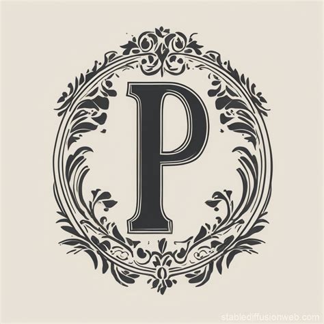 Classy Letter P Logo Stable Diffusion Online