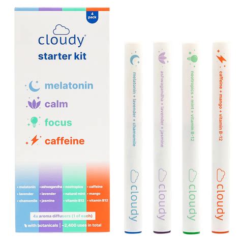 Cloudy® Starter Kit All Diffusers Melatonin Caffeine Calm Focus