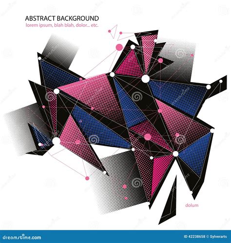 Abstract 3d Mesh Vector Background Stock Vector Illustration Of Atom
