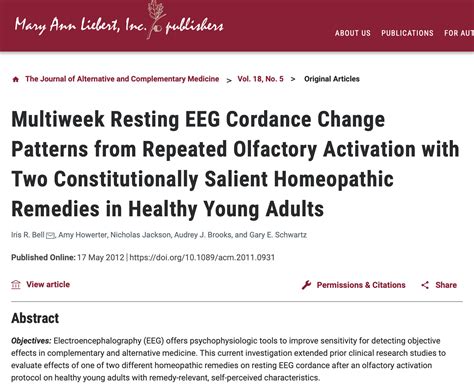 Eeg Study With Homeopathic Remedies Aetherea