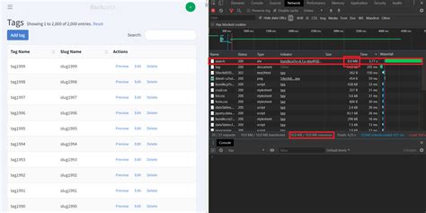 Response Time For Loading Big Amounts Of Data Issue Laravel Backpack CRUD GitHub