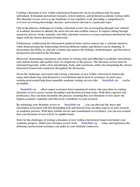 Literature Review Theoretical Framework Example Pdf Methodology