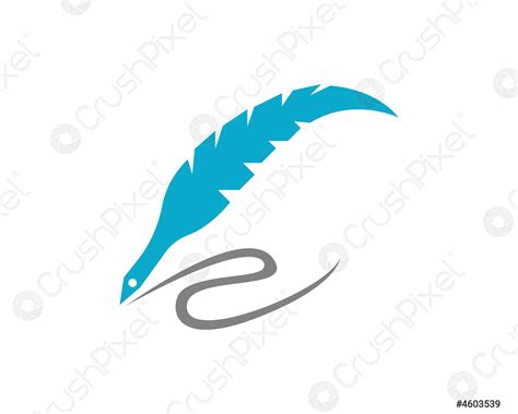 Feather Pen Write Sign Logo Stock Vector 4603539 Crushpixel