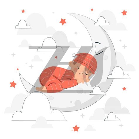 دانلود وکتور تصویر مفهومی خواب کودک دانلود رایگان فایل لایه باز، Psd
