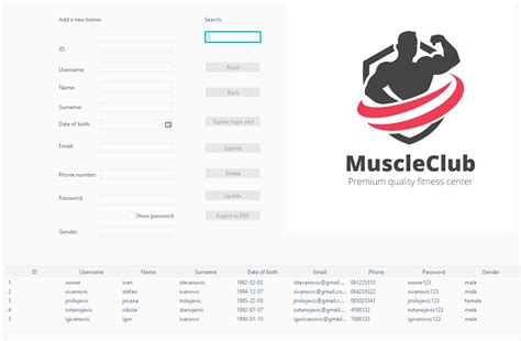 GitHub Mptste Gym Management GUI Gym Management App