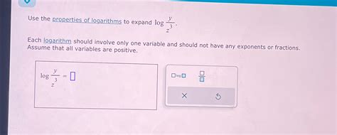 Use The Properties Of Logarithms To Expand