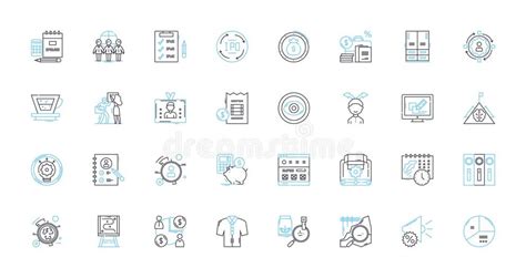 Budget Analysts Linear Icons Set Forecasting Budgeting Financial Analysis Excel