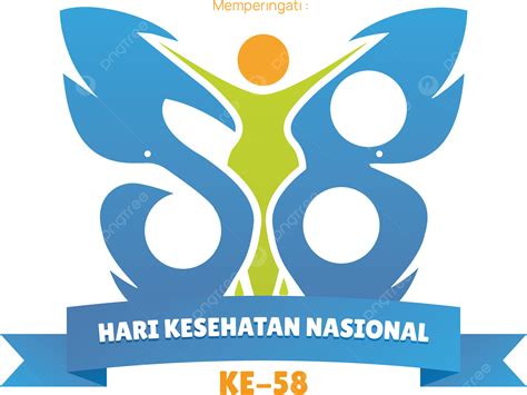 รูปโลโก้ Ucapan Hari Kesehatan Nasional Ke 58 Tahun 2022 Hd Png ฮอว์