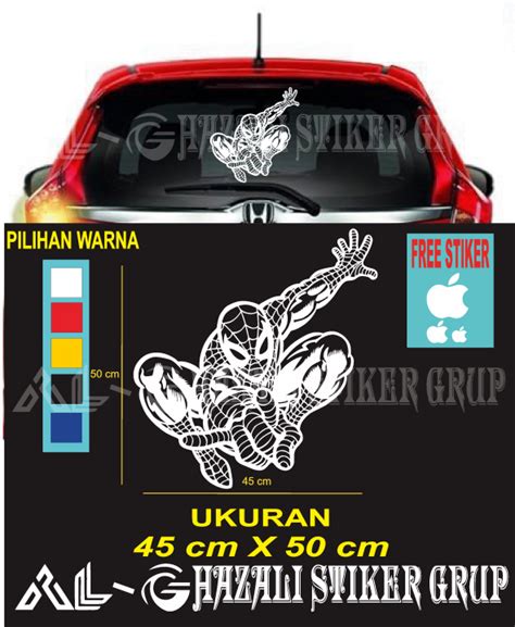 Stiker Spiderman Cutting Kaca Belakang Keren Lazada Indonesia