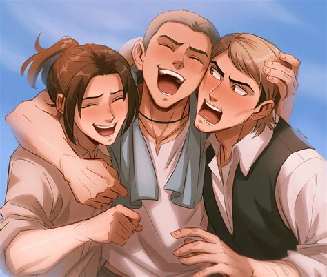 Sasha Braus Jean Kirchstein And Connie Springer Shingeki No Kyojin Drawn By Chalseu Danbooru