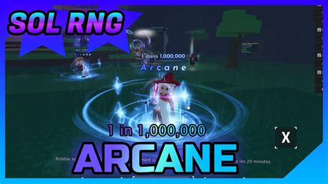 I Got 🌀arcane🌀 1 In 1 000 000 In Sol Rng 💫sol Rng Roblox💫 Youtube