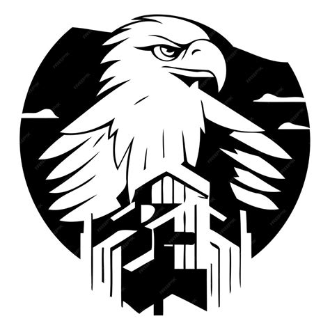 Premium Vector Eagle Emblem Vector Illustration Of A Bald Eagle With