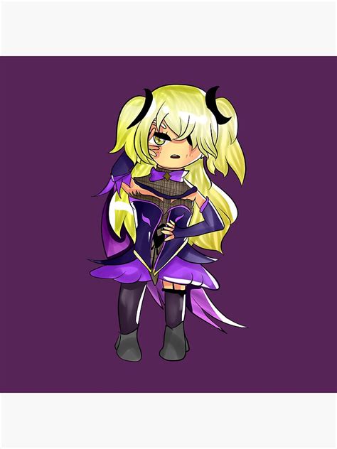 Fischl Genshin Impact Chibi Art Print For Sale By Hiamsolene Redbubble