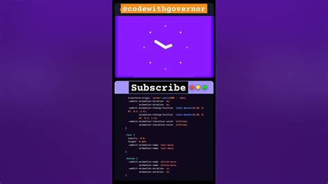 Clock Loading Animation Html Css Html Css Codewithgovernor Coding