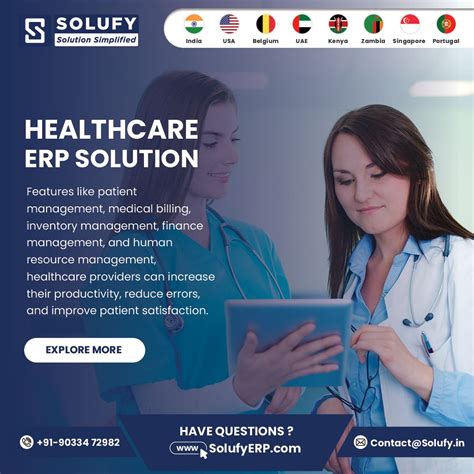 Solufy Erp On Linkedin Introduction Of Healthcare Erp System Solufy Erp