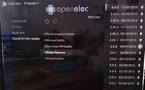 Updgrade Zu Openelec Auf Einem Raspberry Pi