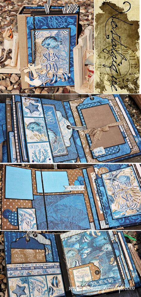 Ocean Blue Graphic 45 Mini Album Tutorial Summer Mini Album 625 X