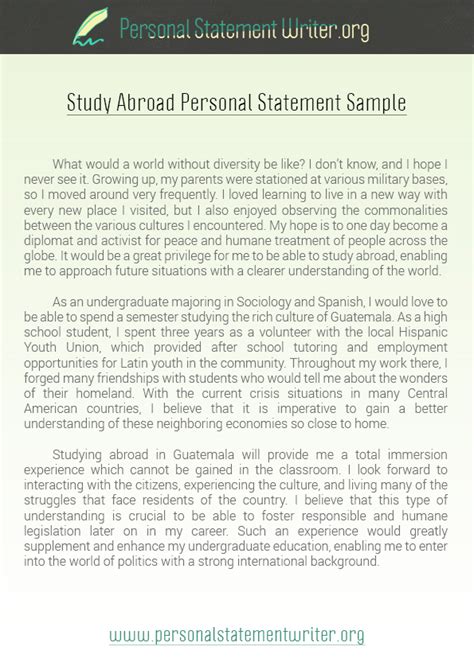 Check These Impressive And Good Personal Statement Examples