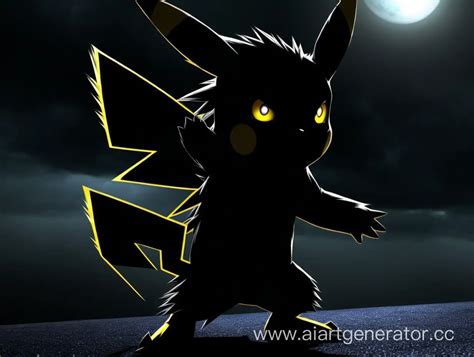 Shadow The Hedgehog Pikachu In The Planet Of Darkness Ai Art Generator