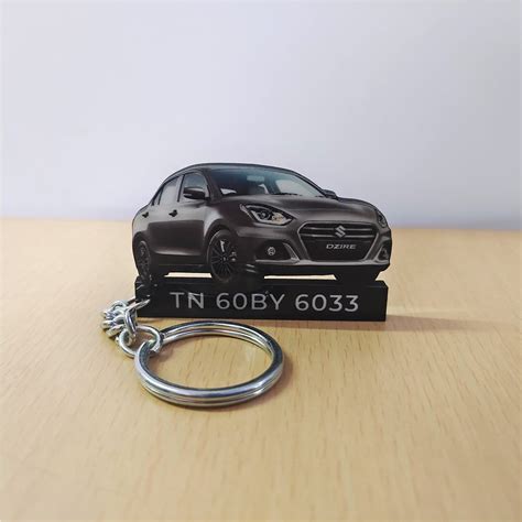 Best Maruti Suzuki Dzire Magma Grey Car Keychain Osiyankart