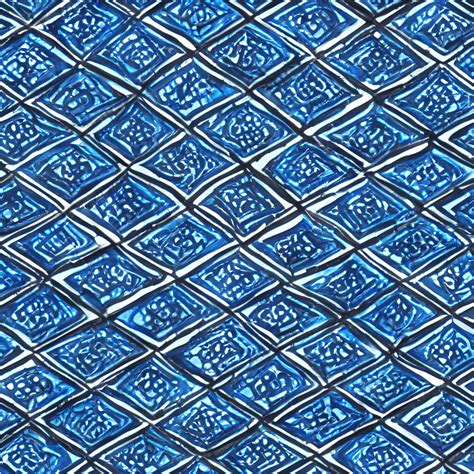 Blue Checker Pattern Hyper Realistic Intricate Detail Illustration