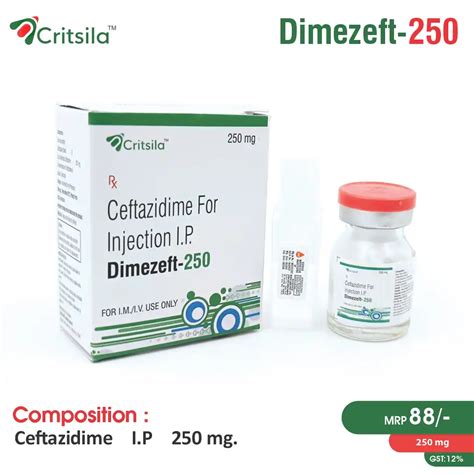 Ceftazidime 250mg Injection Ceftazidime 250mg Cafoli Lifecare