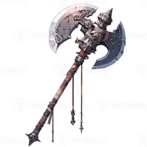 Ai Generated 2d Ancient Axe Weapon In Game 36277964 Png