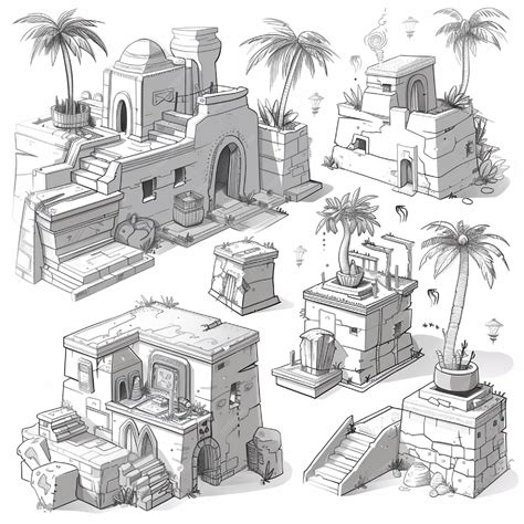 Illustration Of A Level Design Process With Sketches And Prototypes Premium Ai Generated Image