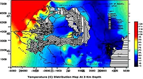 Areas With Geothermal Potential Of Romania At A Depth Of 3 000 M After
