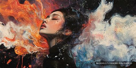 Ai创作图创意人像作品 创意唯美女孩 燃面绘画 重彩美女 热情火热梦幻 激情燃烧的色彩 艺术气息的女孩 意境画流彩画 艺术的火焰 火焰人美女 合成炫酷风格 火系 新颖新锐创意艺术绘画 奇幻美学