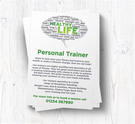 Healthy Life Leaflets Customise Online Plus Free Delivery Putty Print