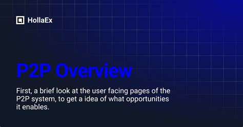 p2p overview hollaex®