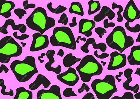 Premium Vector Neon Grundge Leopard Print Pattern