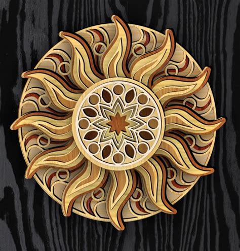 Multilayer Sun 3d Model Vector Files