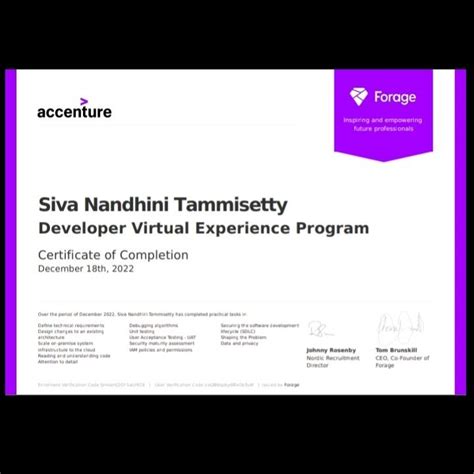 Accenturecareers Forage Accentureindia Accenturetechnology Siva