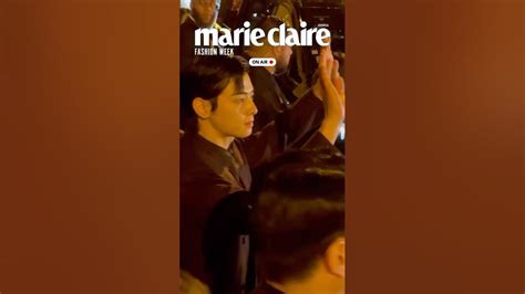 앰배서더로서 첫 방문한 생로랑 쇼장을 나서는 차은우 Youtube