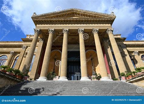 Teatro Massimo Vittorio Emanuel Opera House Palermo Italy Stock