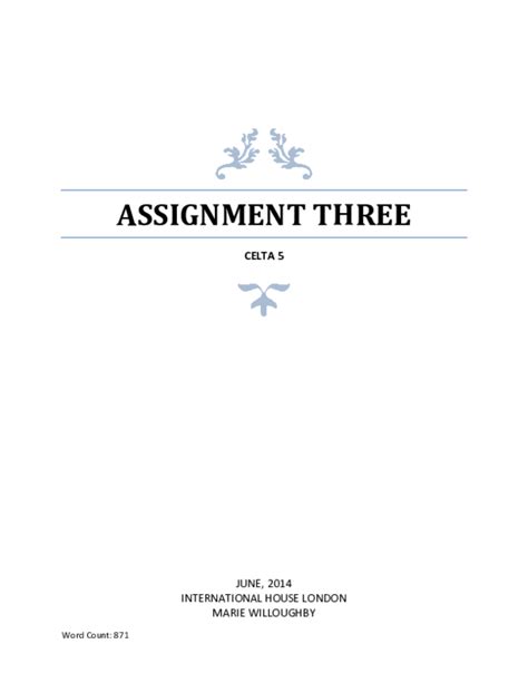 Doc Celta Assignment 3 Docx