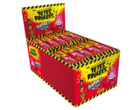 B 150 Sticks Têtes Brûlées Fraise Têtes brûlées Confiserie Protabac